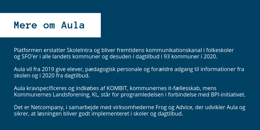 Farvel til SkoleIntra, goddag til Aula